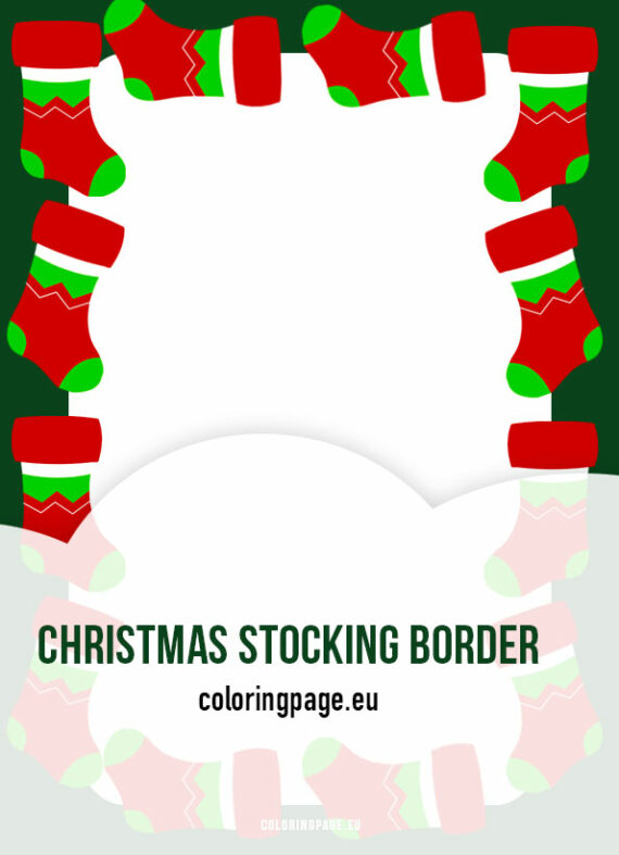 Christmas Stocking Border | Coloring Page