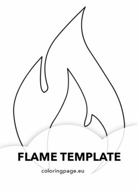 Flame template | Coloring Page