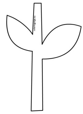 Flower stem template | Coloring Page