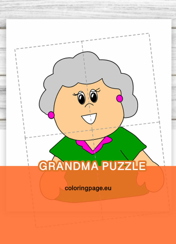 Grandma Puzzle | Coloring Page