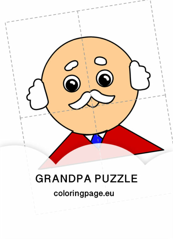 Grandpa Puzzle | Coloring Page