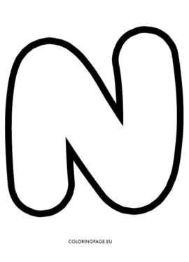 N Bubble Letter | Coloring Page