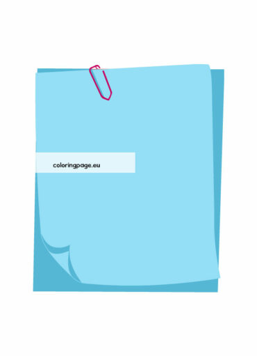 Sticky Note | Coloring Page