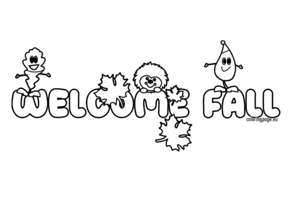 Welcome fall | Coloring Page