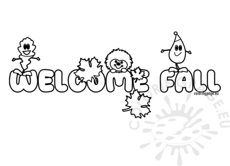 Welcome fall | Coloring Page