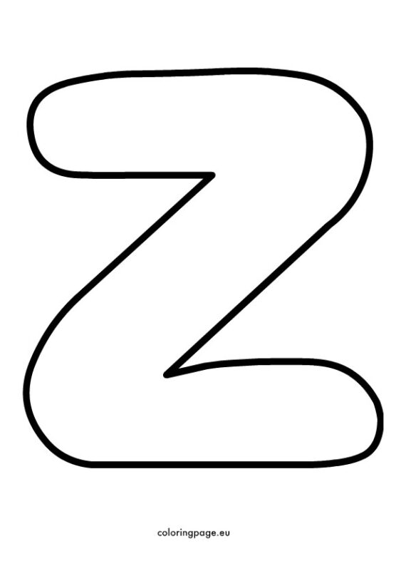 Z bubble letter | Coloring Page