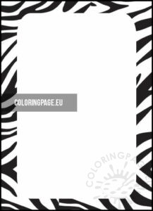 Zebra border | Coloring Page