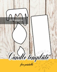 Candle craft template | Coloring Page