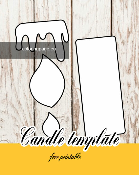 Candle craft template | Coloring Page