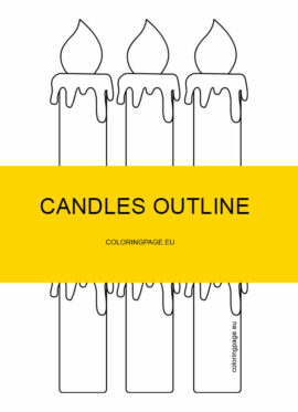 Candles outline | Coloring Page
