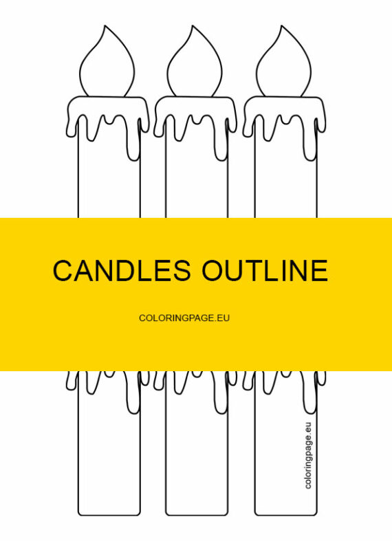 Candles outline | Coloring Page