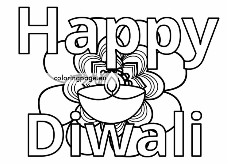 Happy Diwali | Coloring Page
