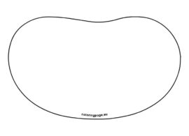 Jelly bean template | Coloring Page