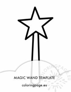 Magic wand template | Coloring Page