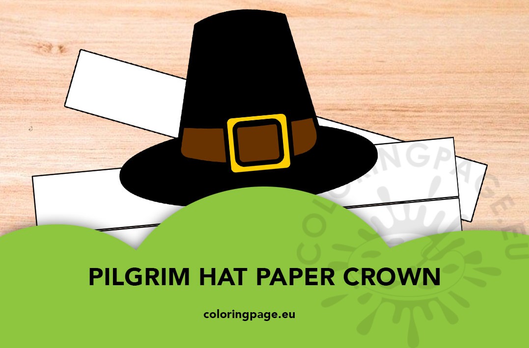 Pilgrim Hat Paper | Coloring Page