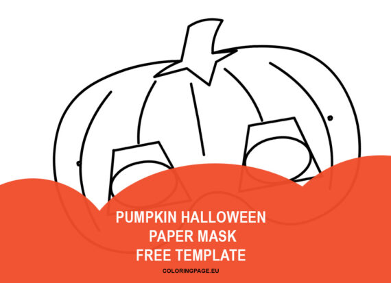 Pumpkin Halloween Mask template | Coloring Page
