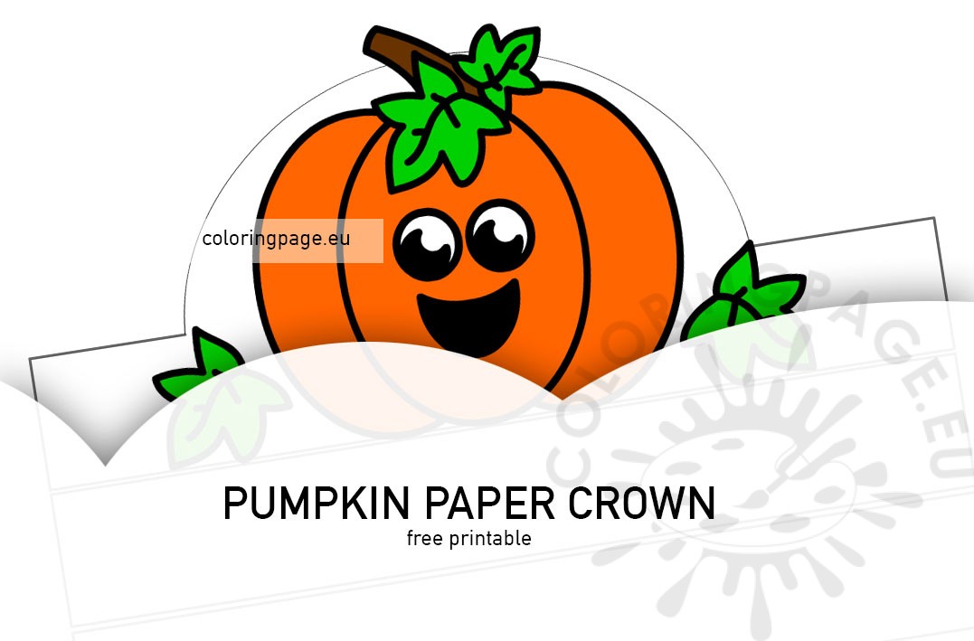 Pumpkin Paper Crown | Coloring Page