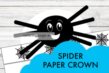Spider Paper Crown | Coloring Page