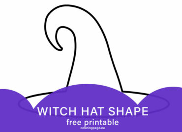 Printable Witch hat shape | Coloring Page