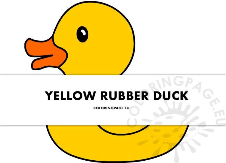 Yellow Rubber duck | Coloring Page