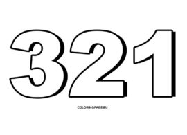 321 number | Coloring Page