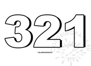 321 number | Coloring Page