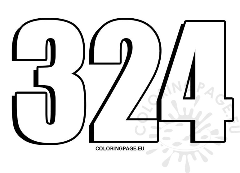 324 number | Coloring Page
