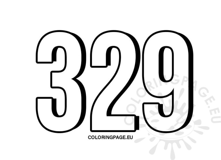 329 number | Coloring Page