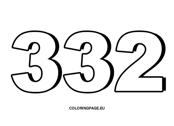 332 number | Coloring Page