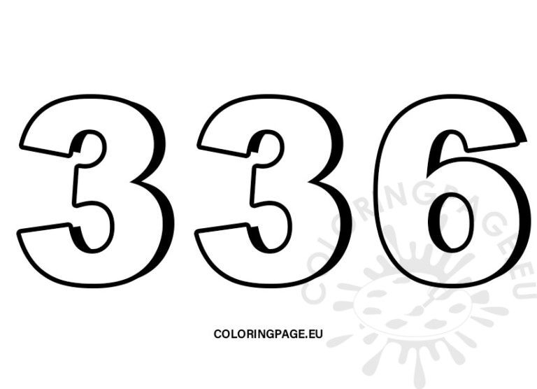 336 number | Coloring Page
