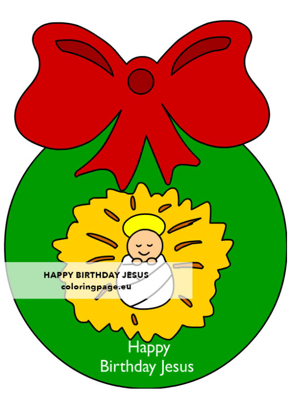 Baby Jesus Ornament | Coloring Page