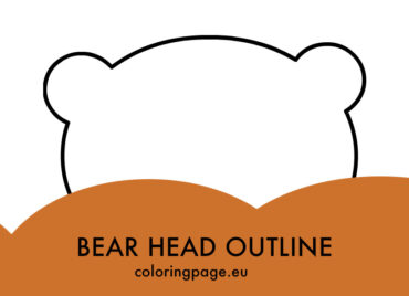 Bear head outline | Coloring Page
