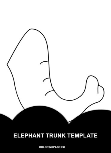 Elephant trunk template | Coloring Page