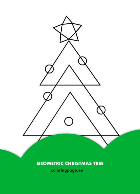 Geometric Christmas tree | Coloring Page