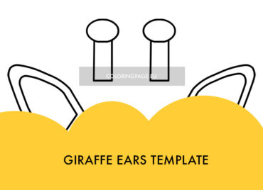 Giraffe ears template | Coloring Page
