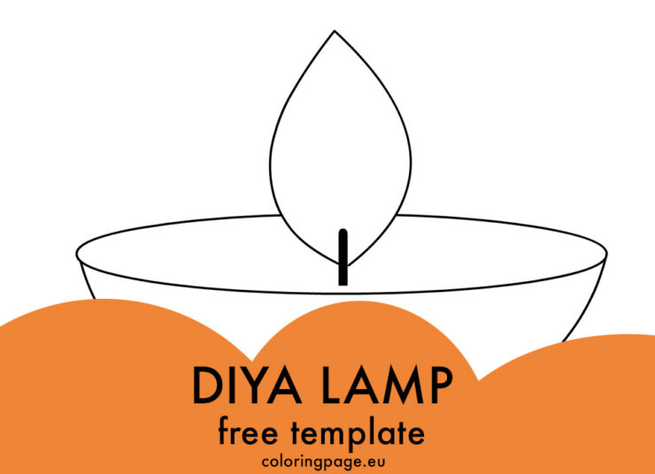 Printable Diya Lamp | Coloring Page
