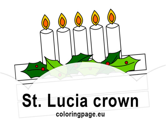 St Lucia crown craft | Coloring Page