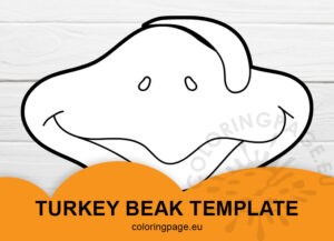 Turkey beak template | Coloring Page