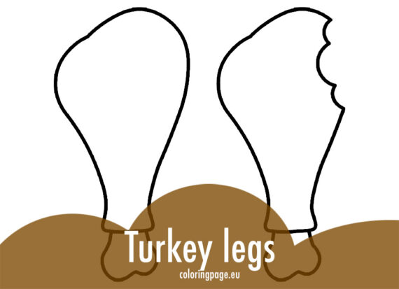 Turkey legs shape | Coloring Page