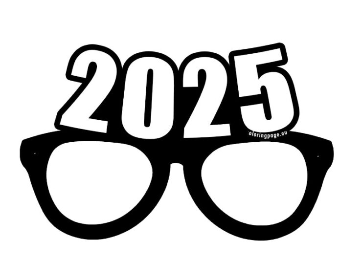 2025 Paper Eyeglasses | Coloring Page