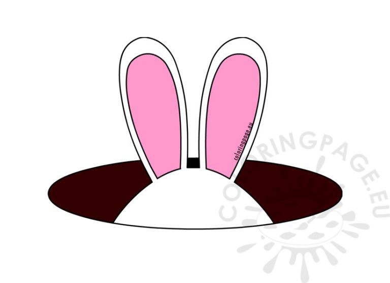 Colorful cartoon rabbit ears hole | Coloring Page