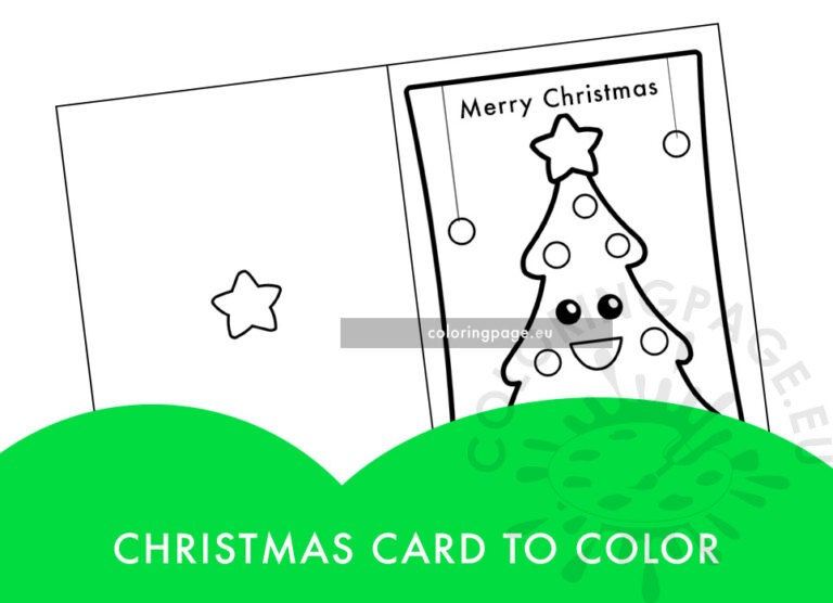 Christmas Card To Color | Coloring Page