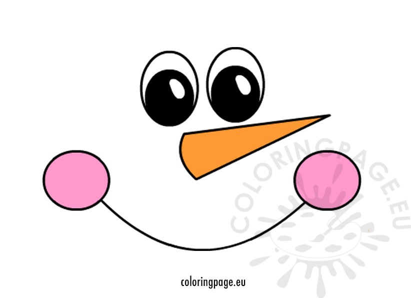 Printable Snowman mouth | Coloring Page