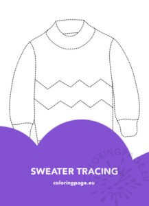 Sweater tracing worksheet | Coloring Page