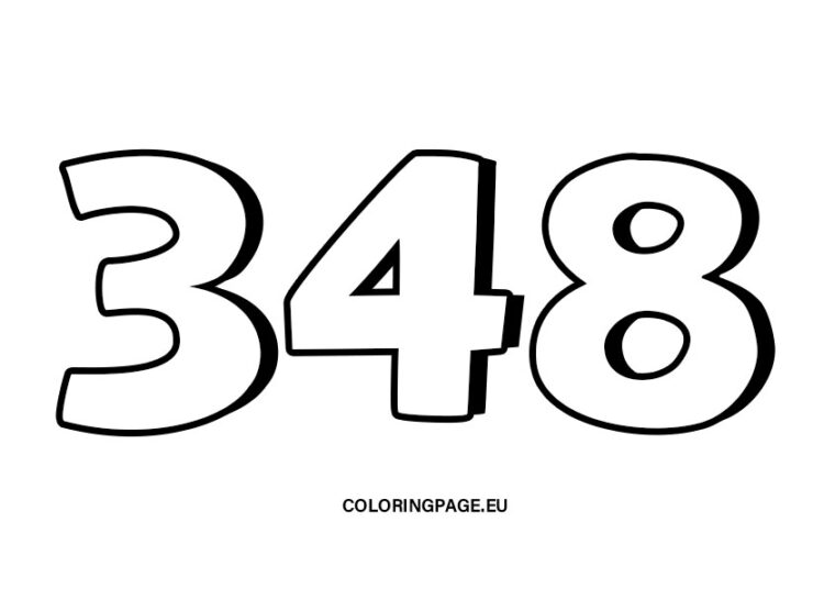 348 number | Coloring Page