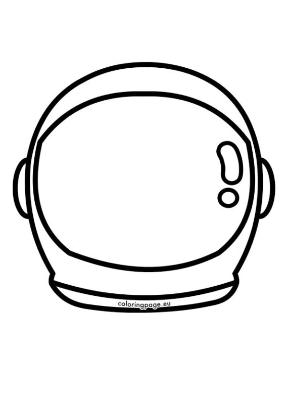 Astronaut helmet template | Coloring Page