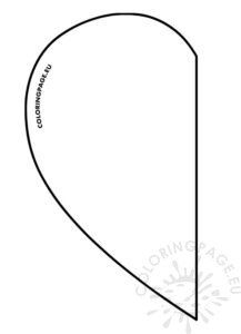 Half heart left side | Coloring Page