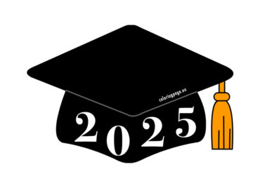 2025 Graduation Cap | Coloring Page