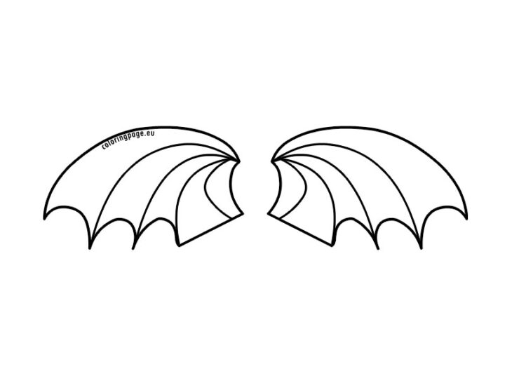 Dragon wings shape | Coloring Page