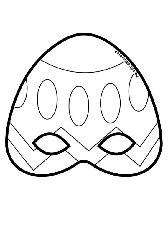 Easter egg mask | Coloring Page